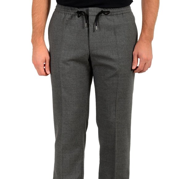 Hugo Boss | Pants | Hugo Boss Mens Banks2 Slim Fit Gray 0 Wool Elastic ...